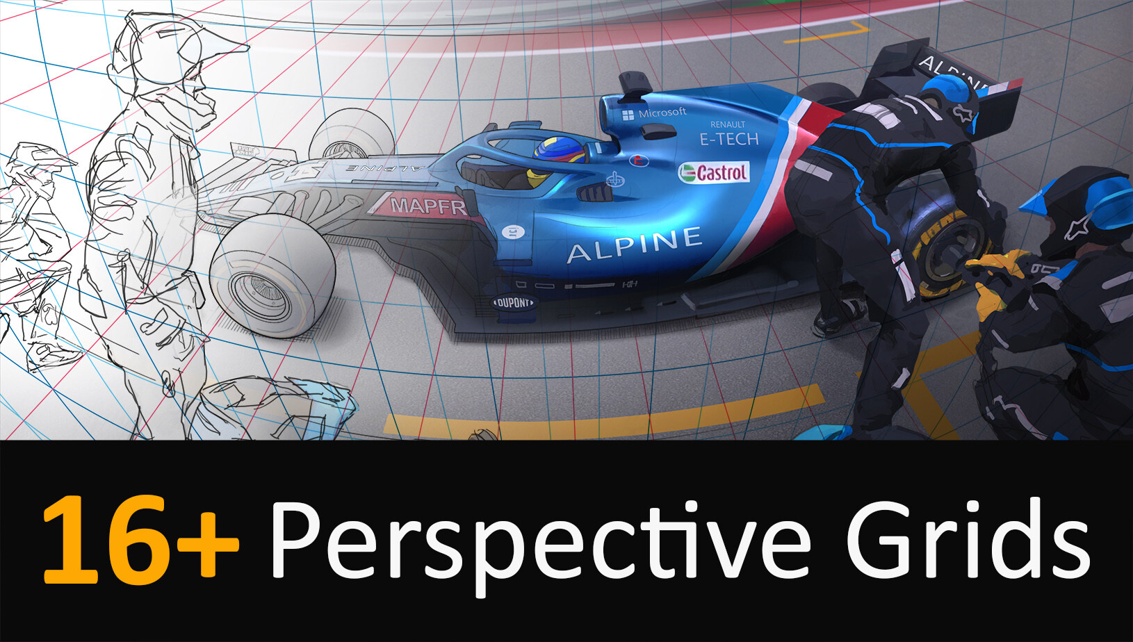 ArtStation - Perspective Grids and Brushes + Tutorial video | Tutorials