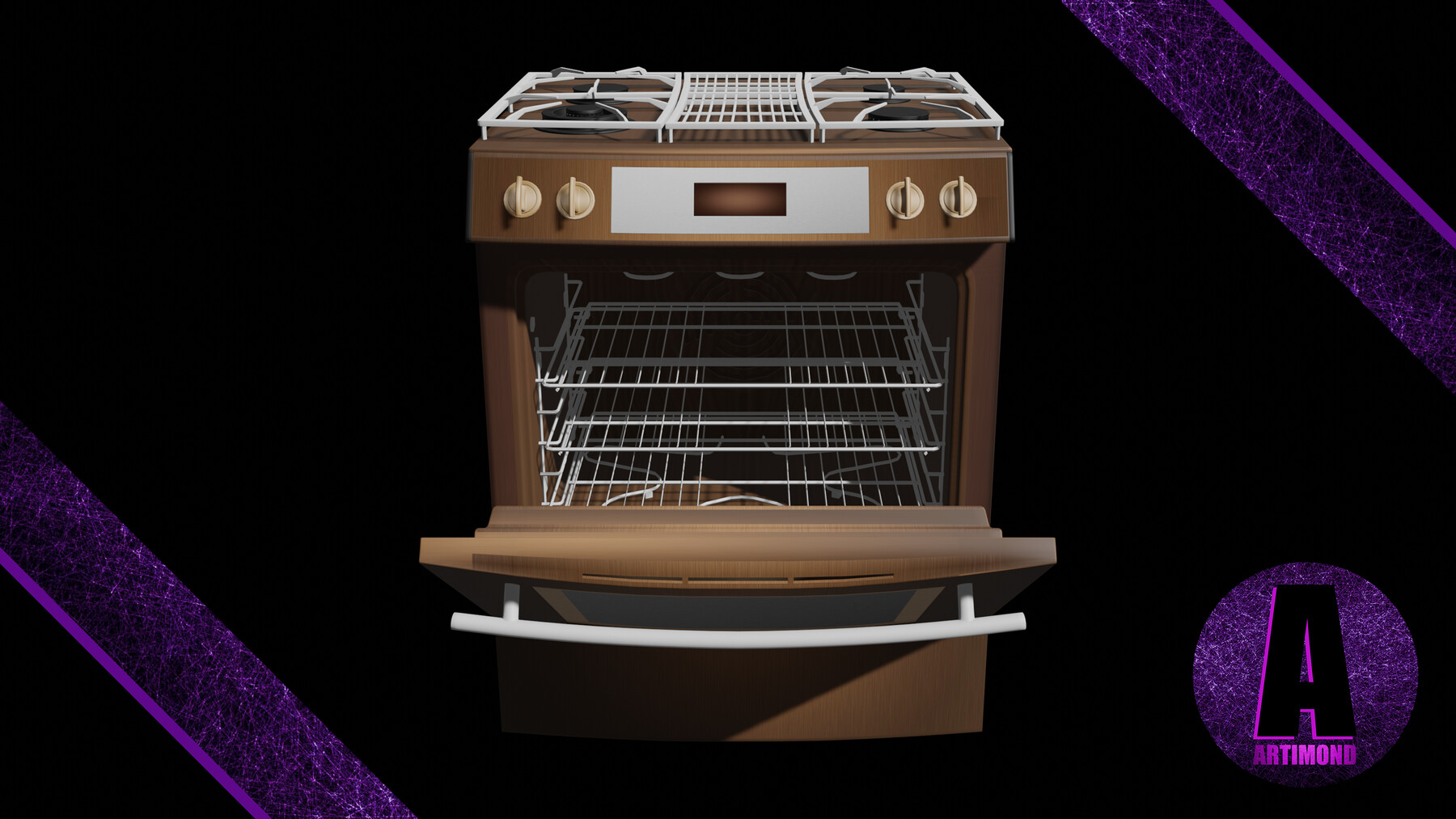 ArtStation - Kitchen stove number 4 3D (obj/fbx/dae/max) | Game Assets