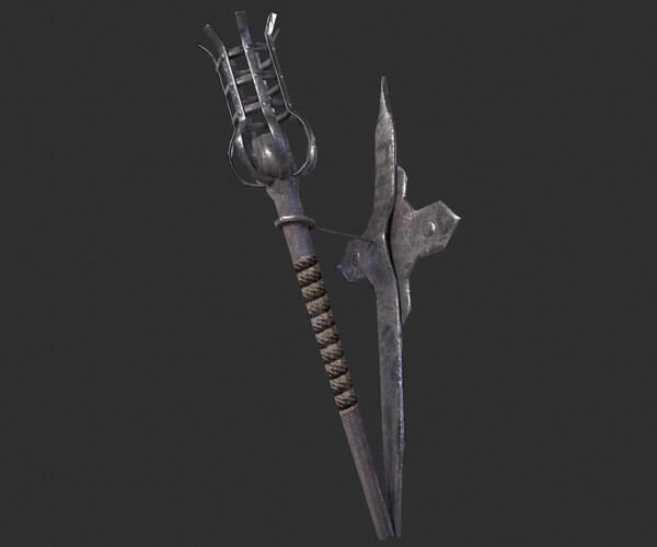 ArtStation - Wall Torch PACK - 4 Medieval Castle Dungeon Torch - PBR 4k ...