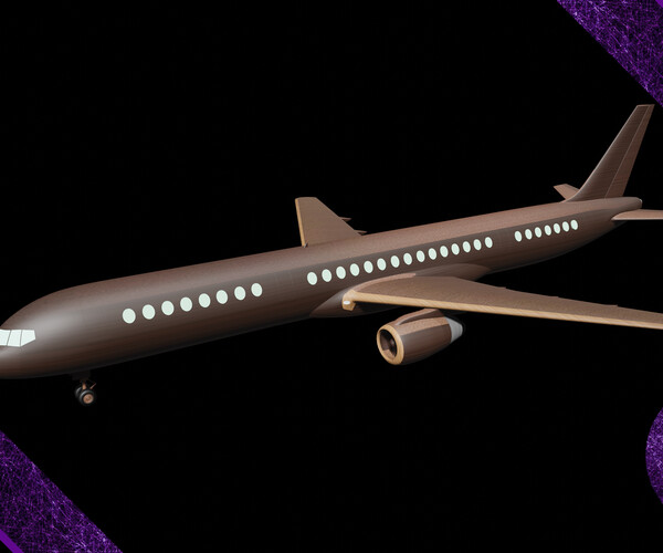 ArtStation - Airplane Airbus A320 3D (obj / fbx / dae / max) | Game Assets