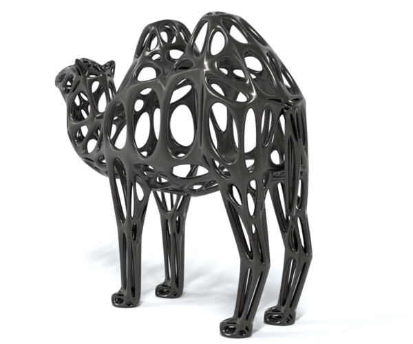 ArtStation - Bactrian Camel Voronoi Statue | Resources