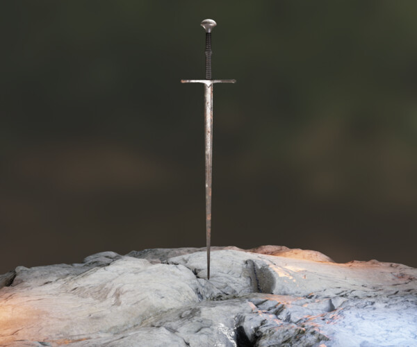 ArtStation - Medieval Rusted Longsword | Game Assets