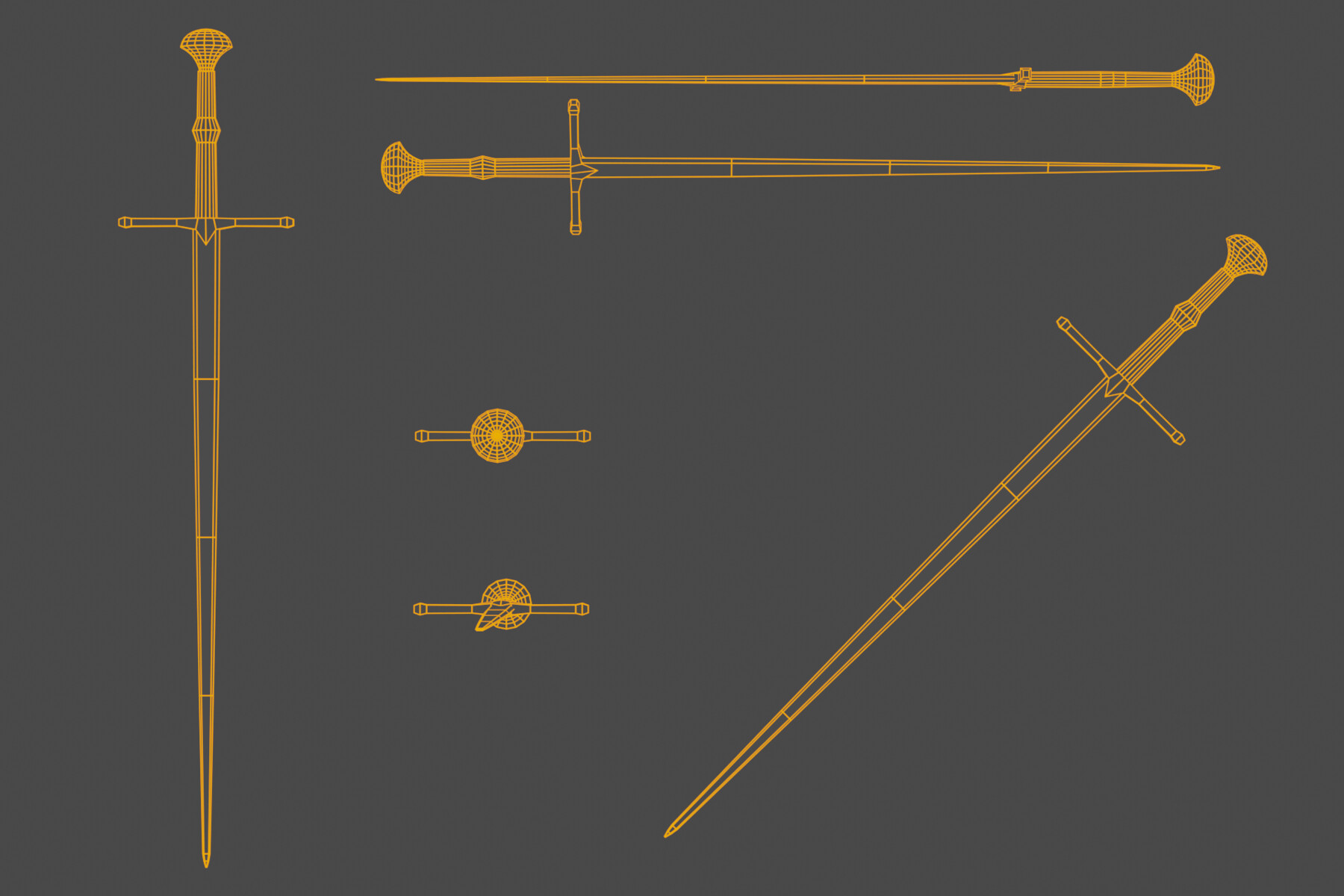 ArtStation - Medieval Rusted Longsword | Game Assets