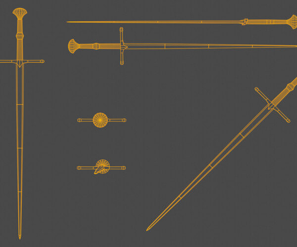 ArtStation - Medieval Rusted Longsword | Game Assets