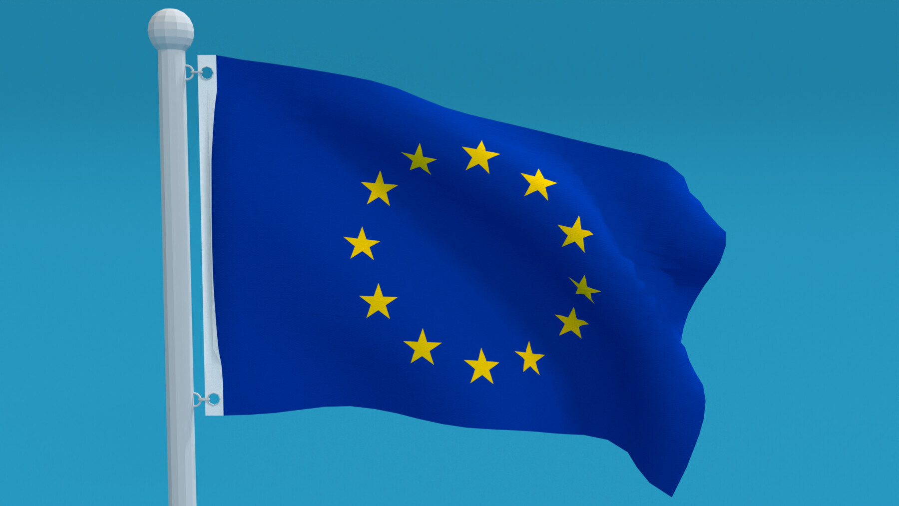 ArtStation - Low Poly Seamless Animated Europe Flag | Game Assets