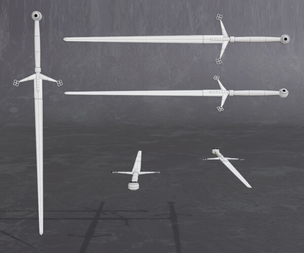 ArtStation - Medieval Scottish Claymore - two-handed sword | Game Assets