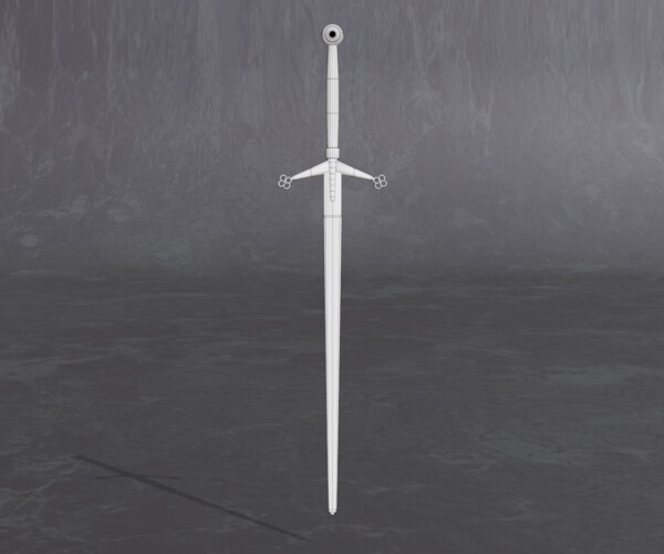 ArtStation - Medieval Scottish Claymore - two-handed sword | Game Assets