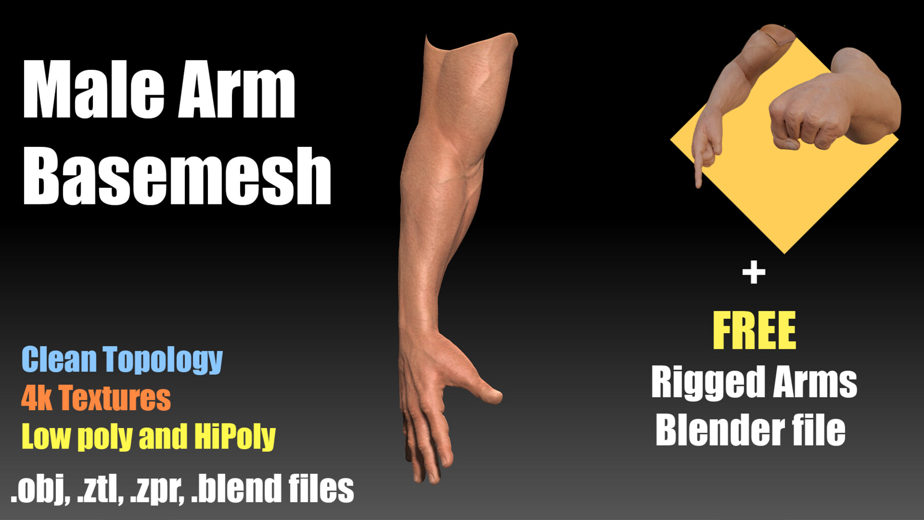ArtStation - Male Arm Basemesh | Resources