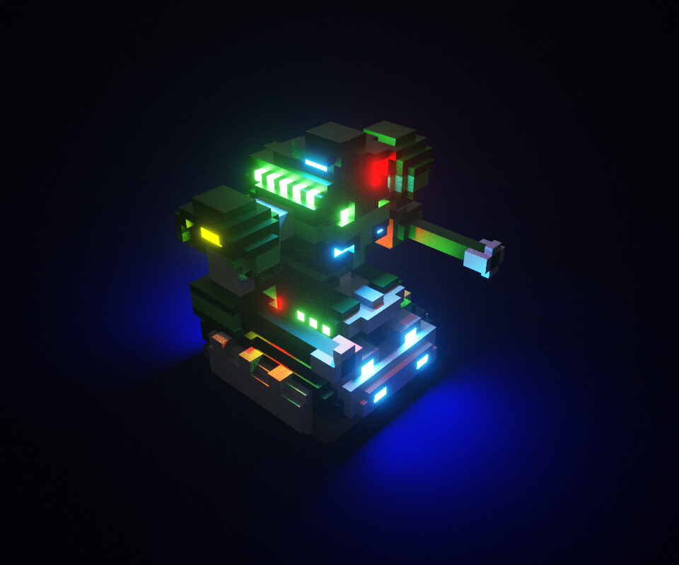 ArtStation - voxel tank mobile | Game Assets