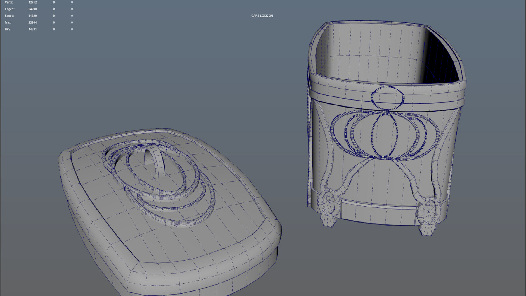 ArtStation - Vintage retro jewelry box PBR low-poly 3D model | Resources