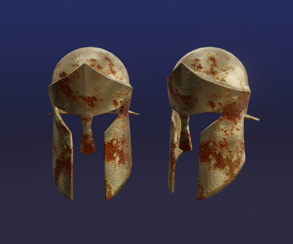 ArtStation - Rusted Fantasy Knight Helmet - Medieval Helmet | Game Assets