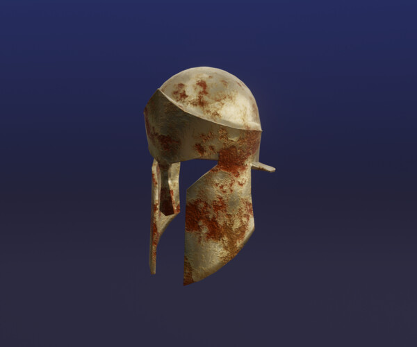 ArtStation - Rusted Fantasy Knight Helmet - Medieval Helmet | Game Assets