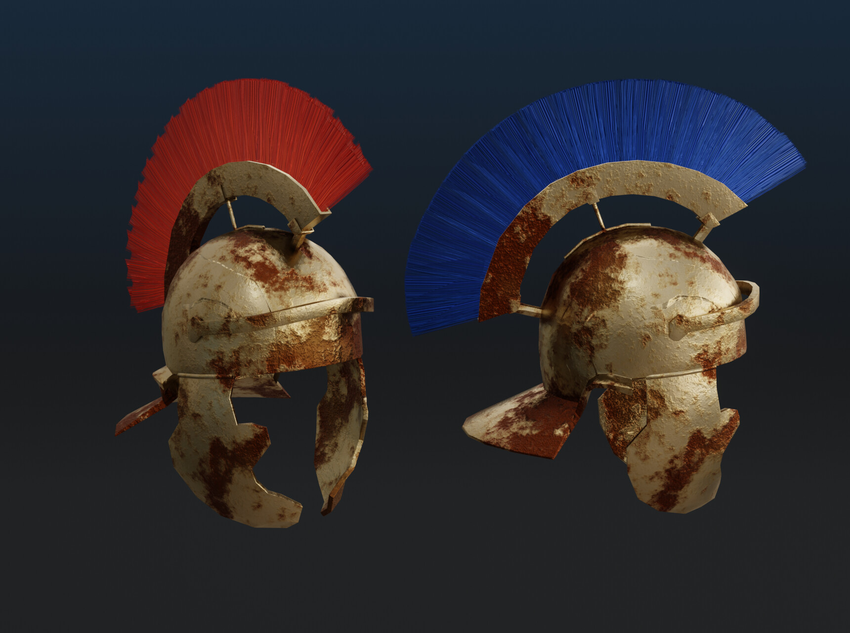 ArtStation - Rusted Roman Helmet - Ancient Helmet | Game Assets