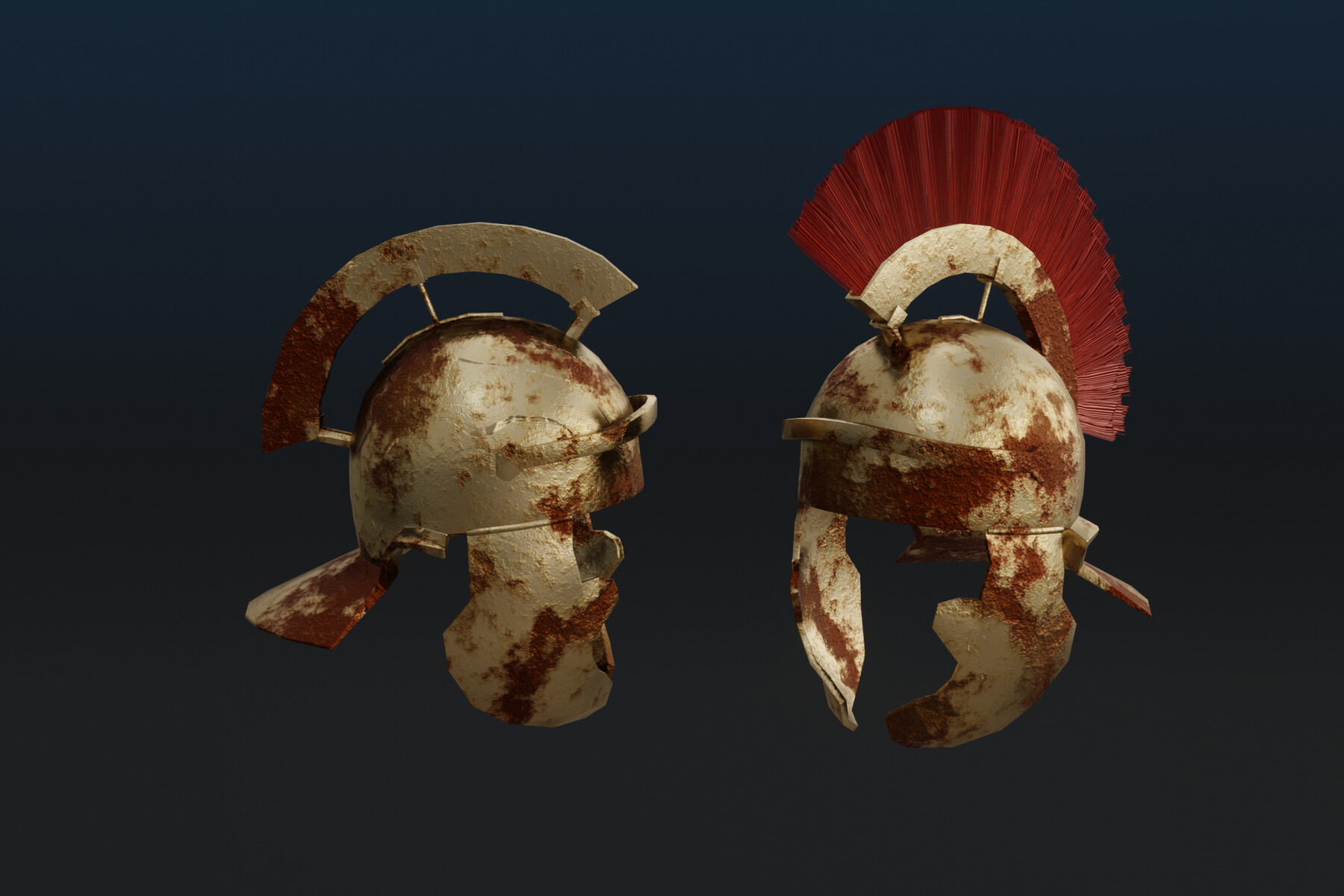 ArtStation - Rusted Roman Helmet - Ancient Helmet | Game Assets