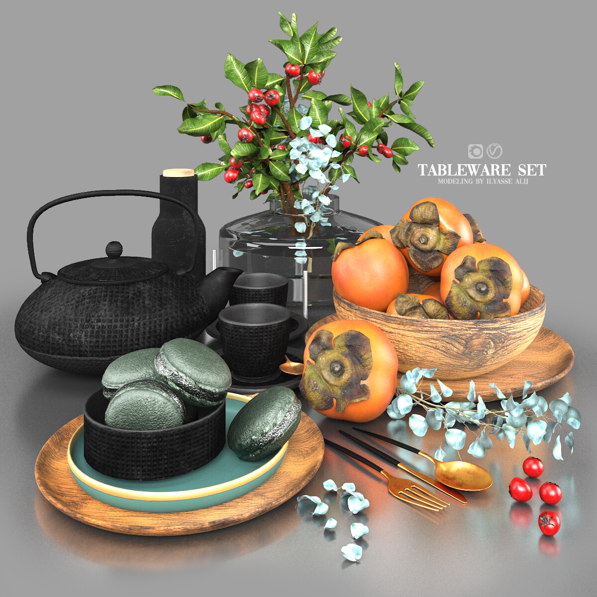 ArtStation - tableware set | Resources