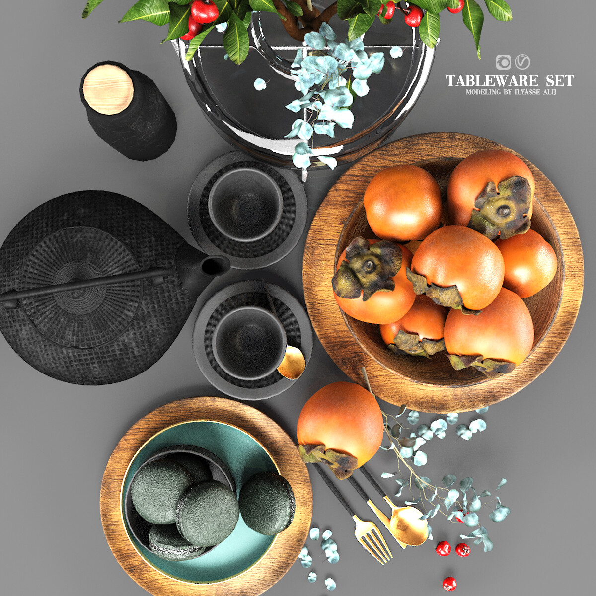 ArtStation - tableware set | Resources
