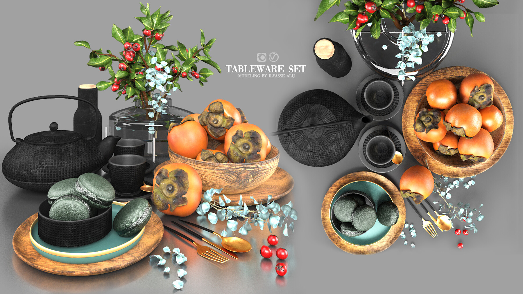 ArtStation - tableware set | Resources