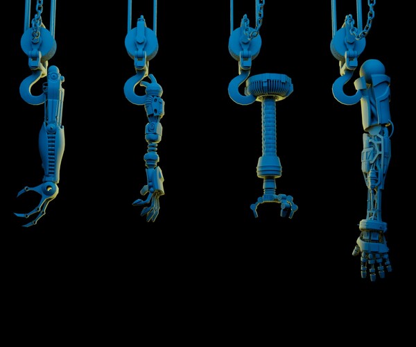 ArtStation - Robot Arm Packet 3D | Game Assets