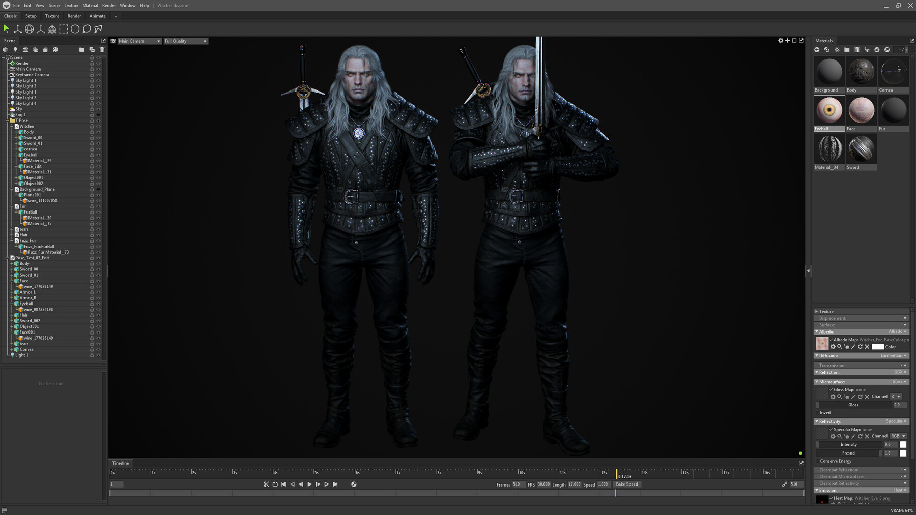 ArtStation - Witcher 3D Character (In-game data) | Game Assets
