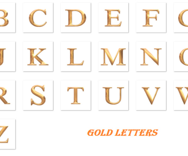 ArtStation - Letters in gold | Artworks