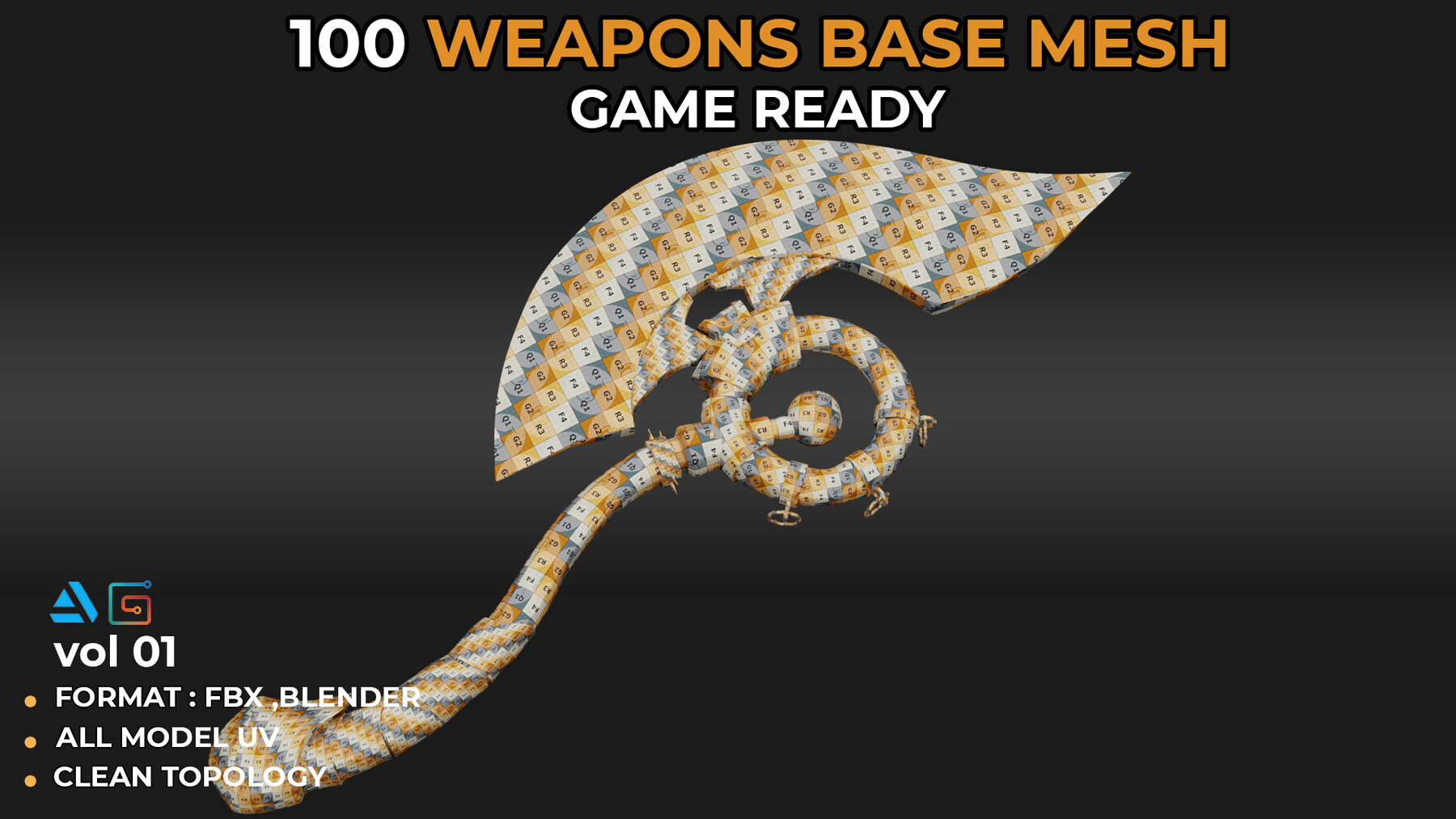 ArtStation - 100 WEAPONS BASE MESH | Game Assets
