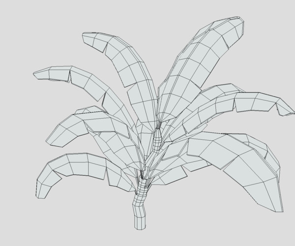 ArtStation - Low Poly Cartoon Banana Tree | Game Assets