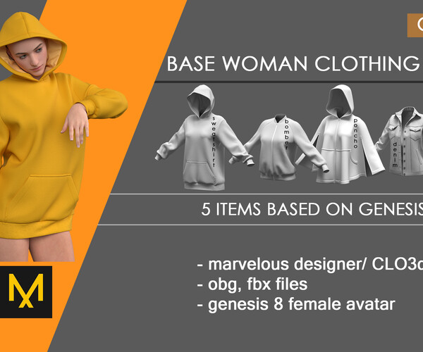 ArtStation - base woman clothing pack v.2 one by one | Game Assets