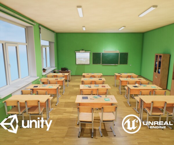 ArtStation - Classroom Props Pack | Game Assets