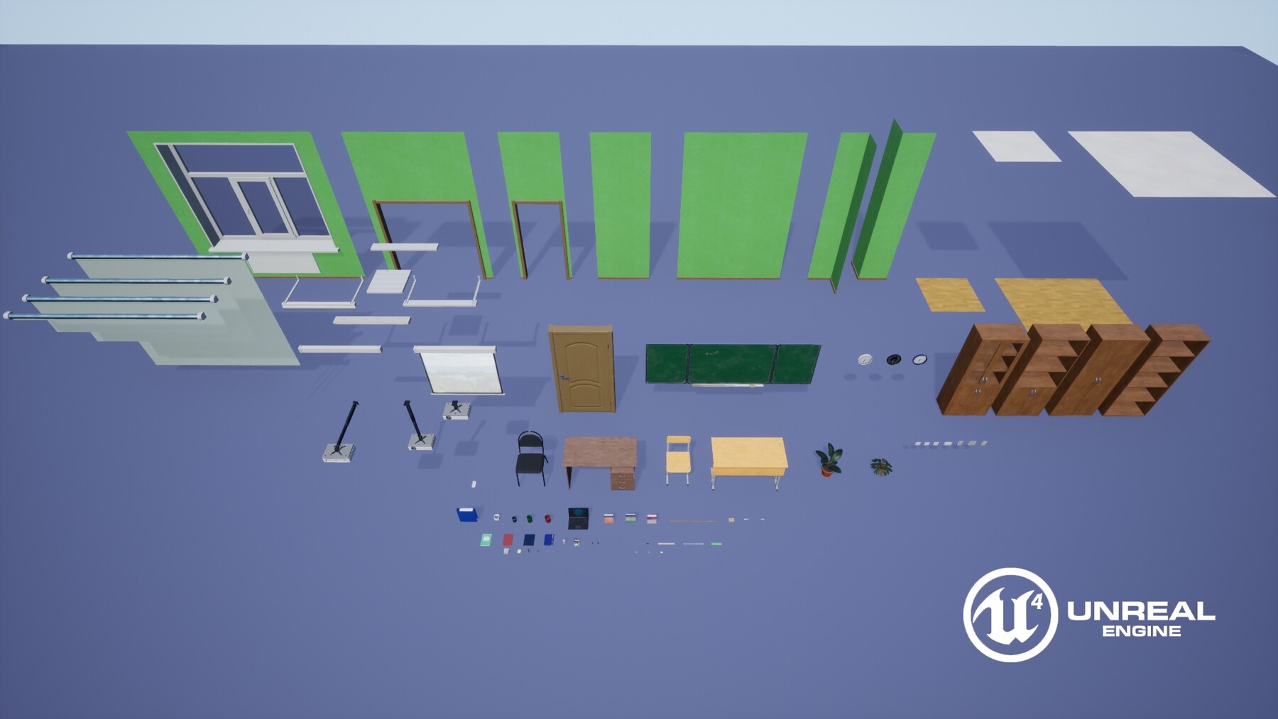 ArtStation - Classroom Props Pack | Game Assets
