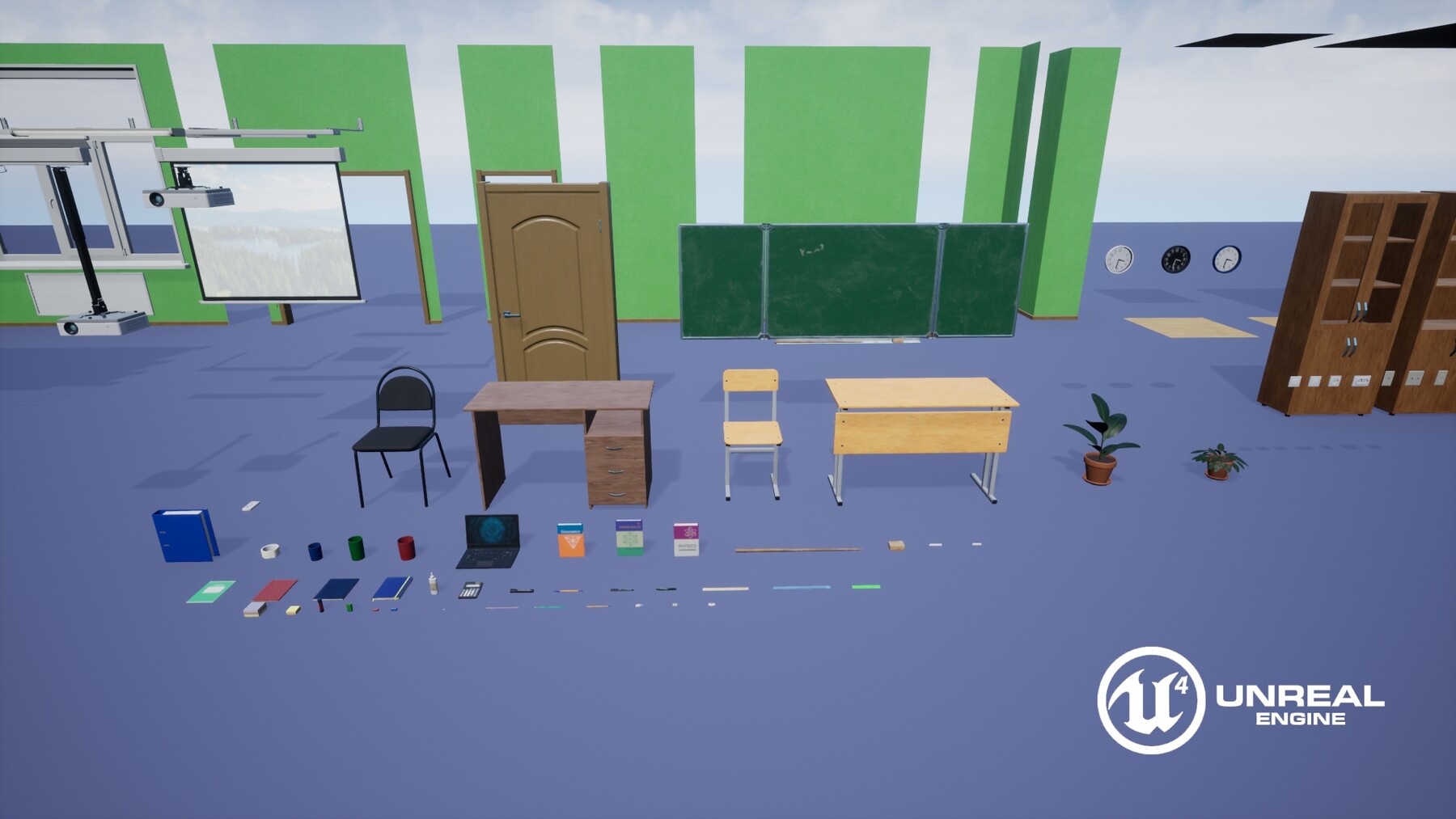 ArtStation - Classroom Props Pack | Game Assets