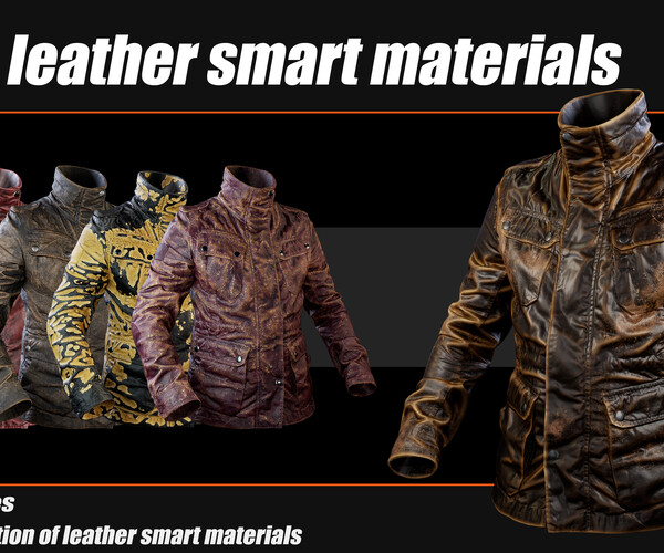 ArtStation - 30 High Quality Leather Smart Materials_VOL01 | Game Assets