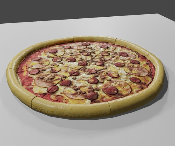 ArtStation - Pizza - Food Low-poly 3D model | Game Assets