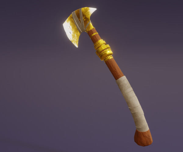 ArtStation - Light / holy axe - Model 01 | Game Assets