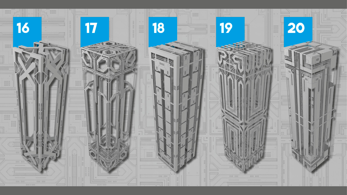 ArtStation - SCI-FI 3D Columns | Resources