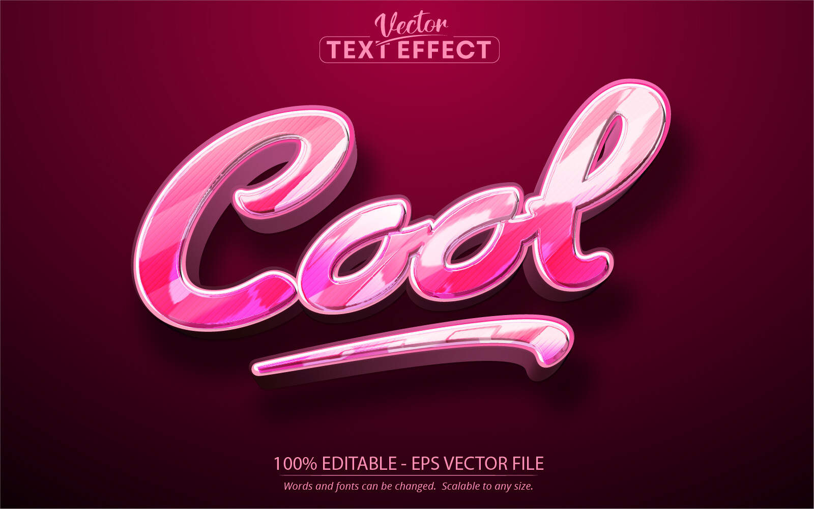 ArtStation - Cool text effect, editable pink cartoon text style | Artworks