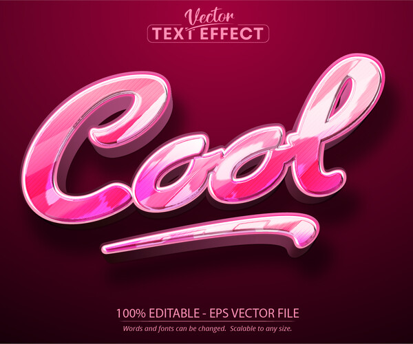 ArtStation - Cool text effect, editable pink cartoon text style | Artworks