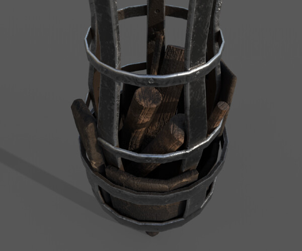 ArtStation - torch Low-poly 3D model | Resources