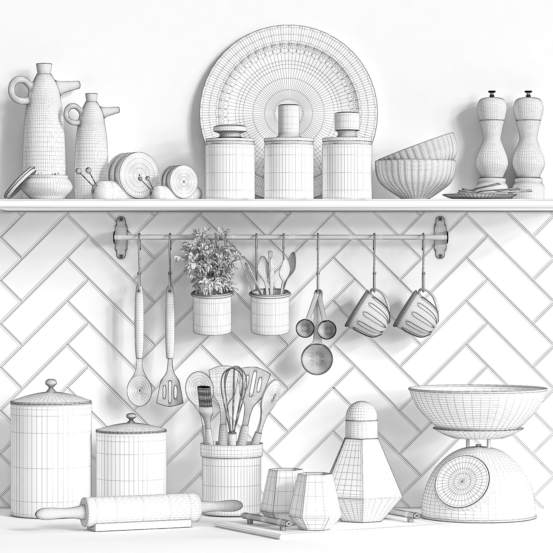 ArtStation - kitchen set 03 | Resources