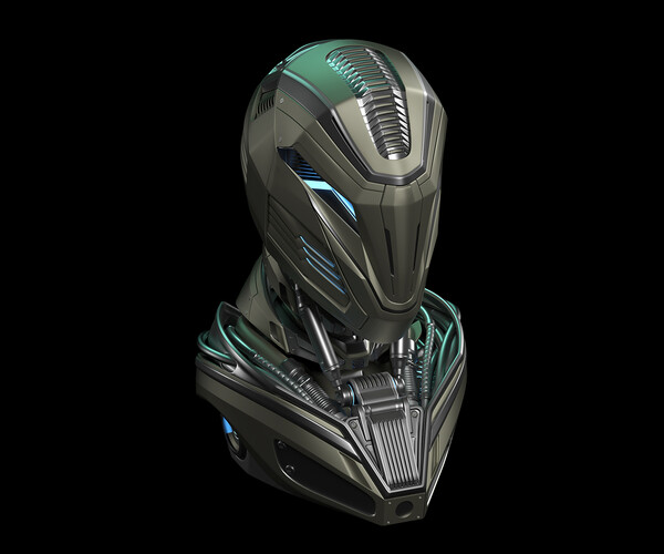 ArtStation - Robot Alien Mech Head - 3d model | Resources