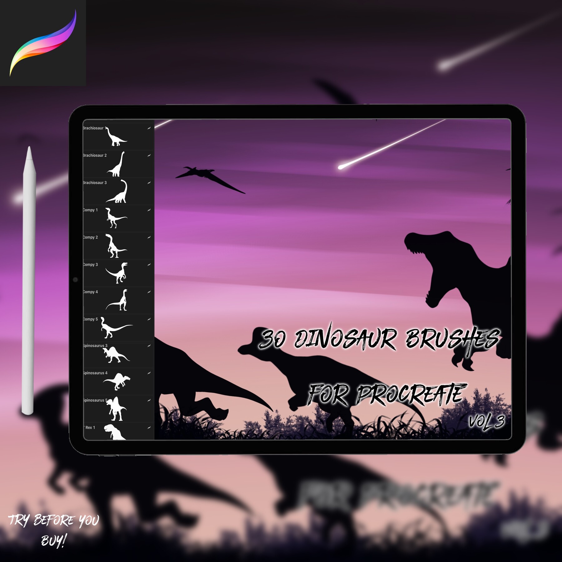 ArtStation - The Ultimate Dinosaur Bundle for Procreate - 200+ Brushes ...