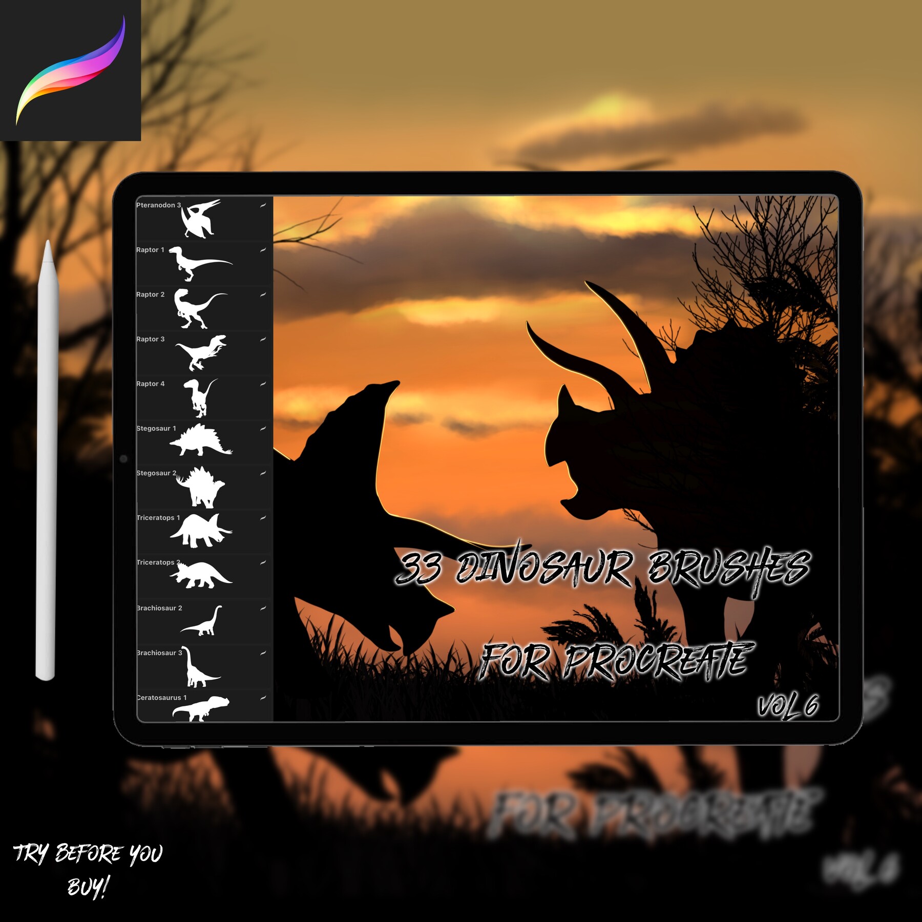 ArtStation - The Ultimate Dinosaur Bundle for Procreate - 200+ Brushes ...