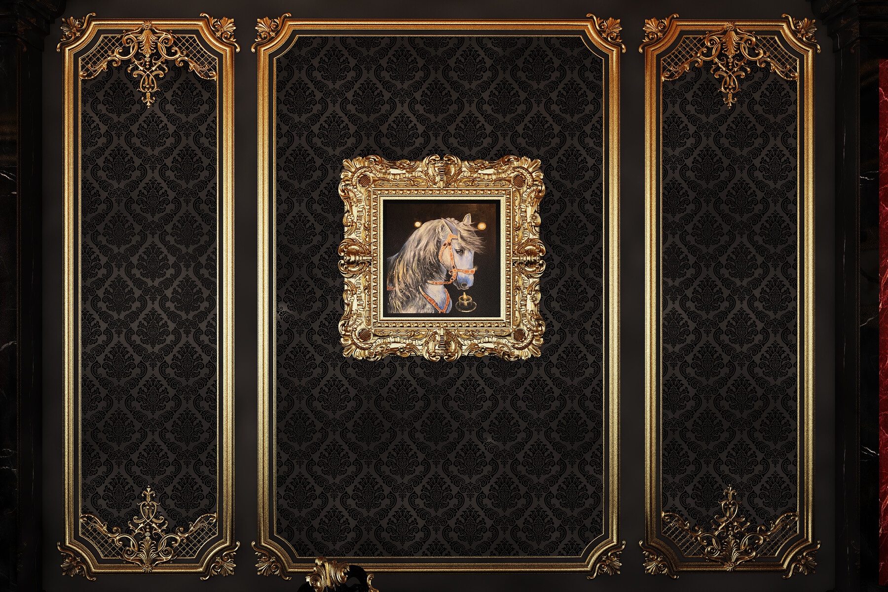 ArtStation - Classic Restaurant Interior Design Black | Resources