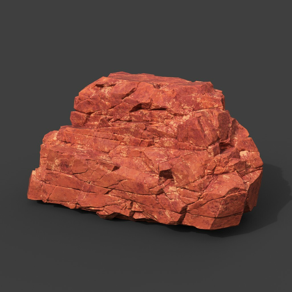 ArtStation - Low poly Sandstone Modular Rock 211210 | Game Assets
