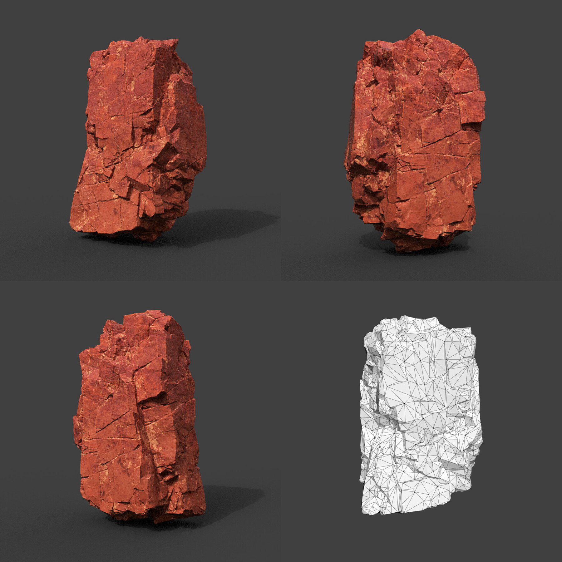 ArtStation - Low poly Sandstone Modular Rock 211210 | Game Assets