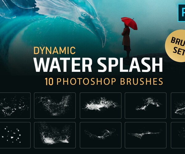 ArtStation - 10 Water Brushes For Photoshop CS2-CC | Brushes