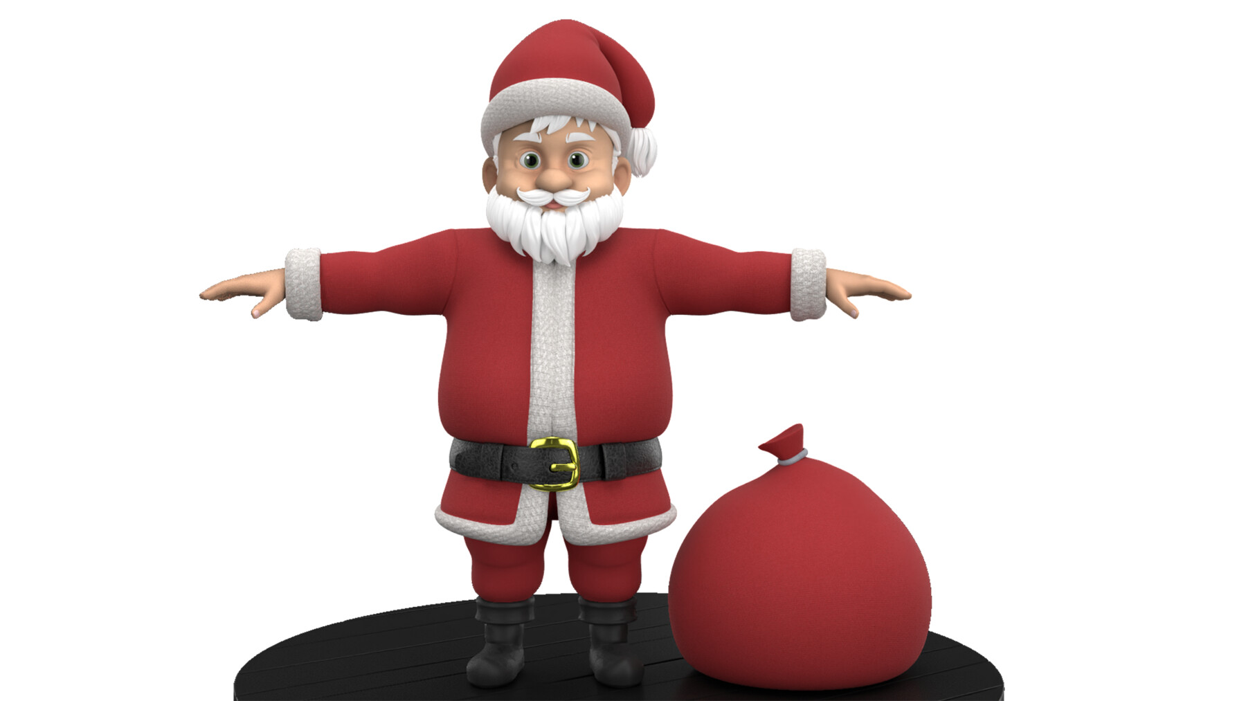 ArtStation - Santa Claus Cartoon character model No rig | Game Assets