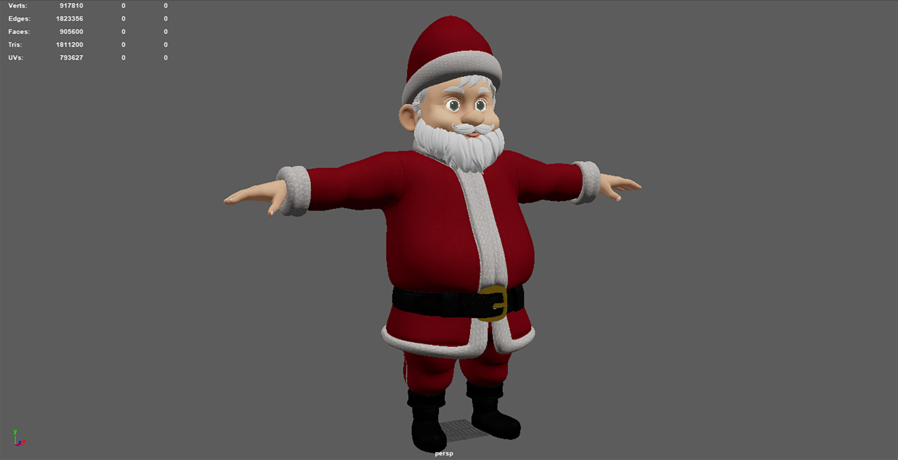 ArtStation - Santa Claus Cartoon character model No rig | Game Assets