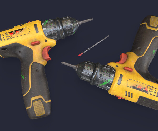 ArtStation - Screwdriver_ Drill | Game Assets