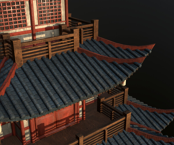 ArtStation - Japanese Realistic Traditional Building model | Game Assets