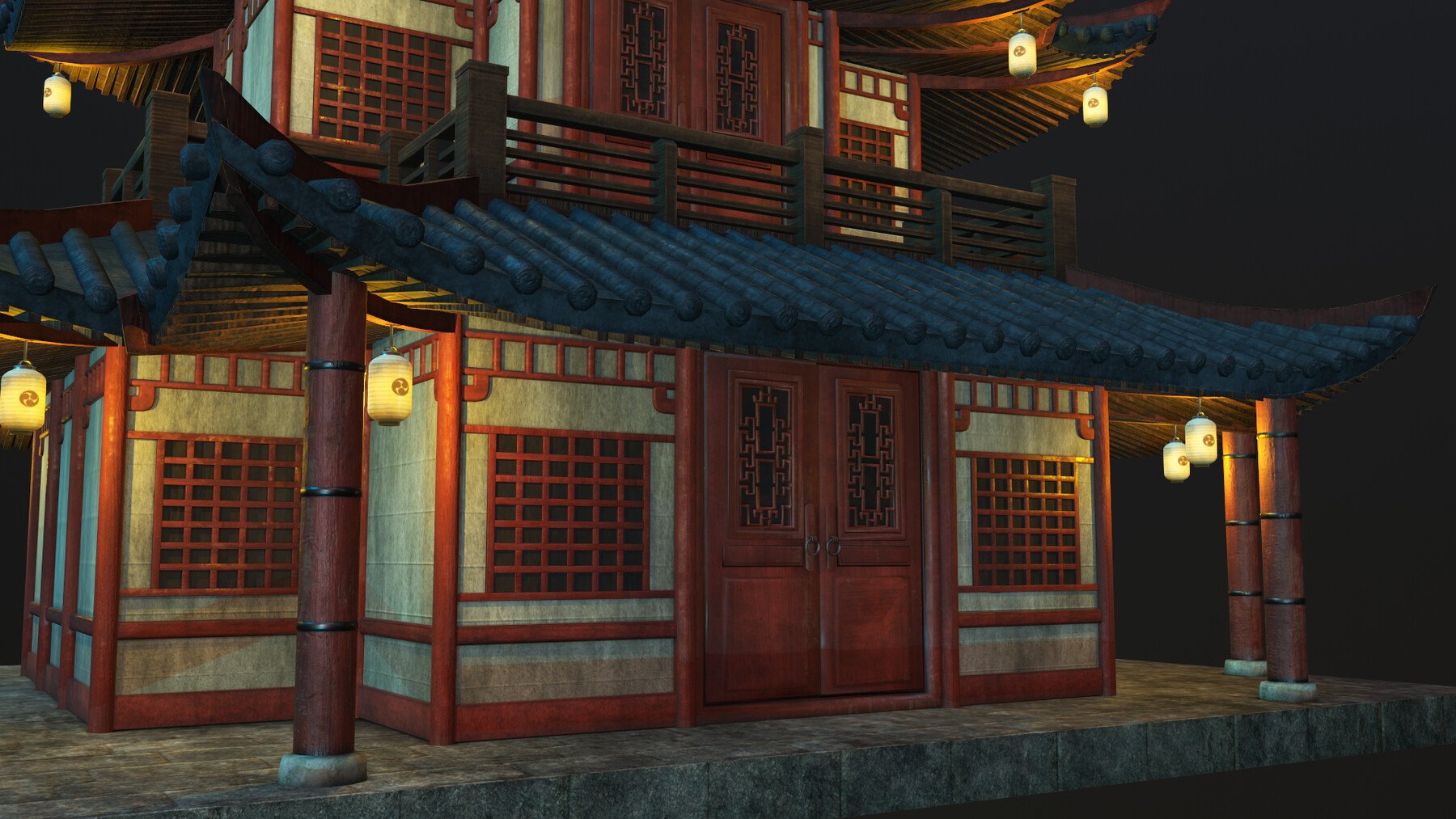 ArtStation - Japanese Realistic Traditional Building model | Game Assets